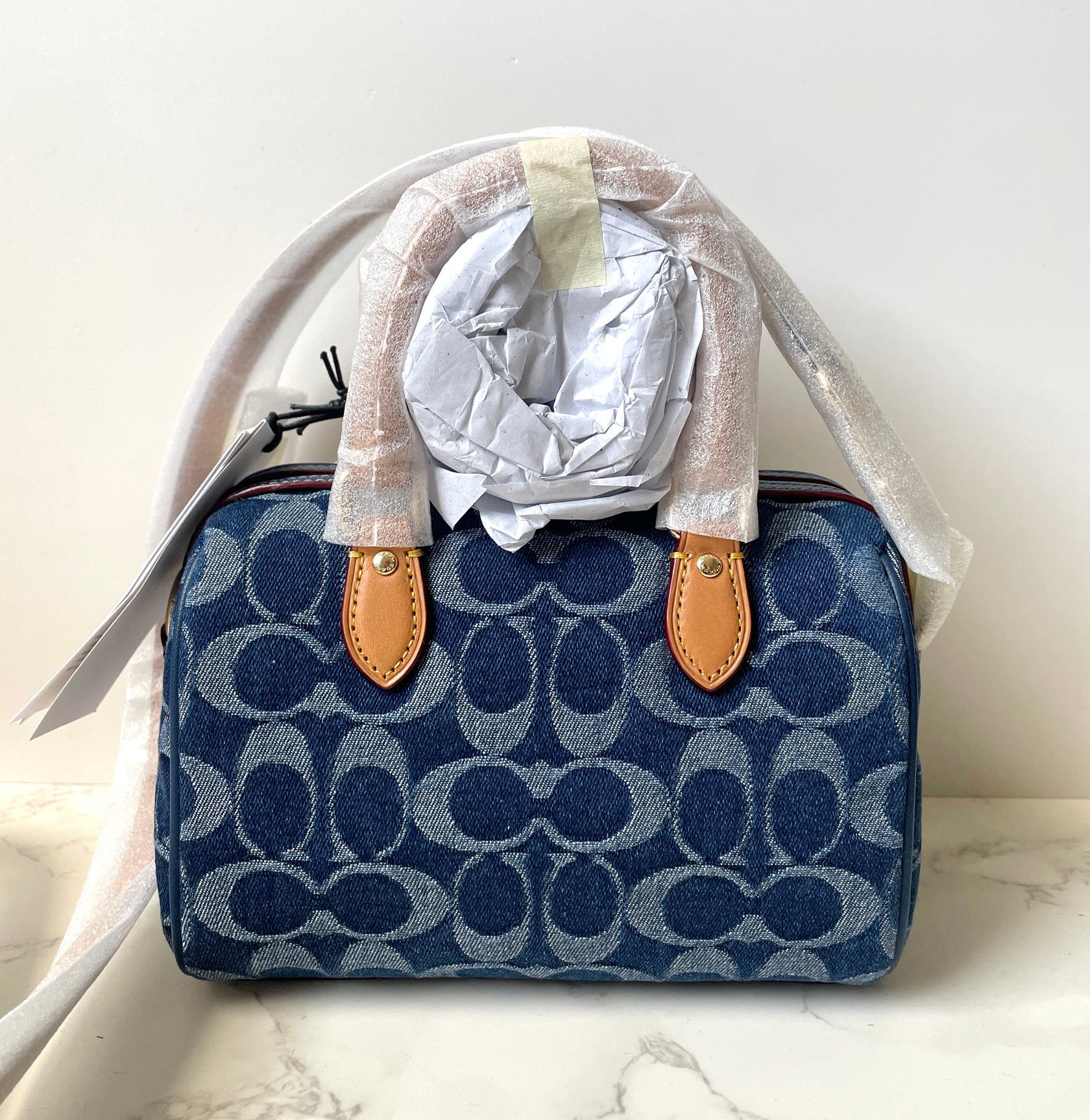 Coach Mini Rowan in Signature Denim – CravinLuxe.com