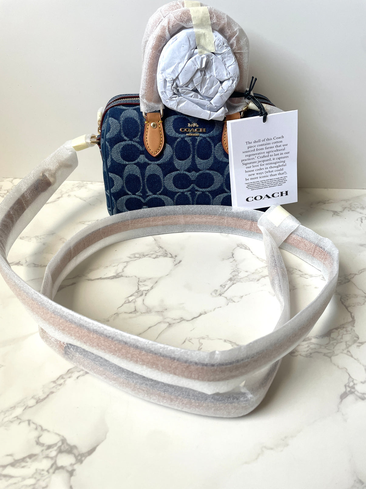 Coach Mini Rowan in Signature Denim – CravinLuxe.com
