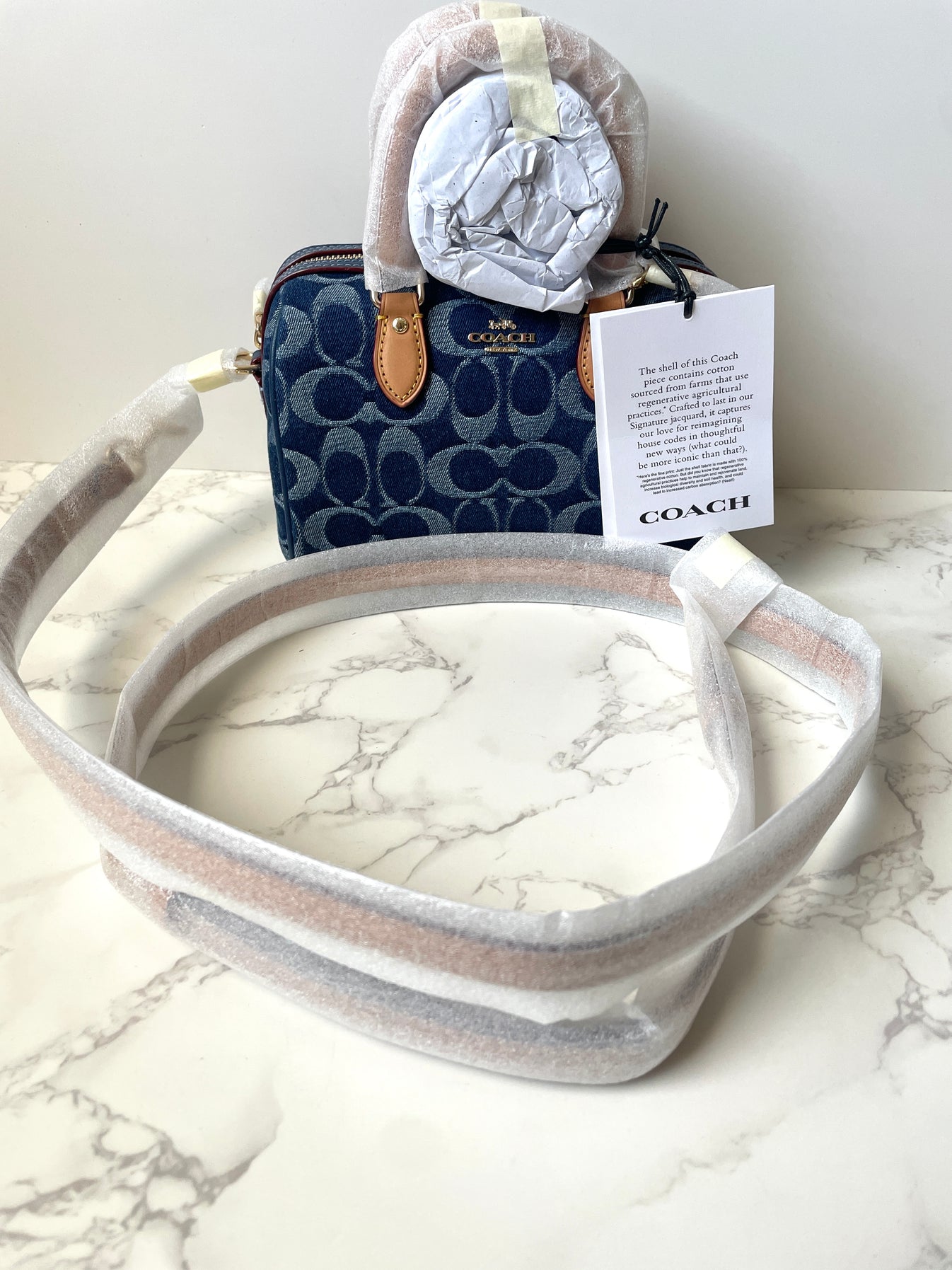 Coach Mini Rowan in Signature Denim – CravinLuxe.com